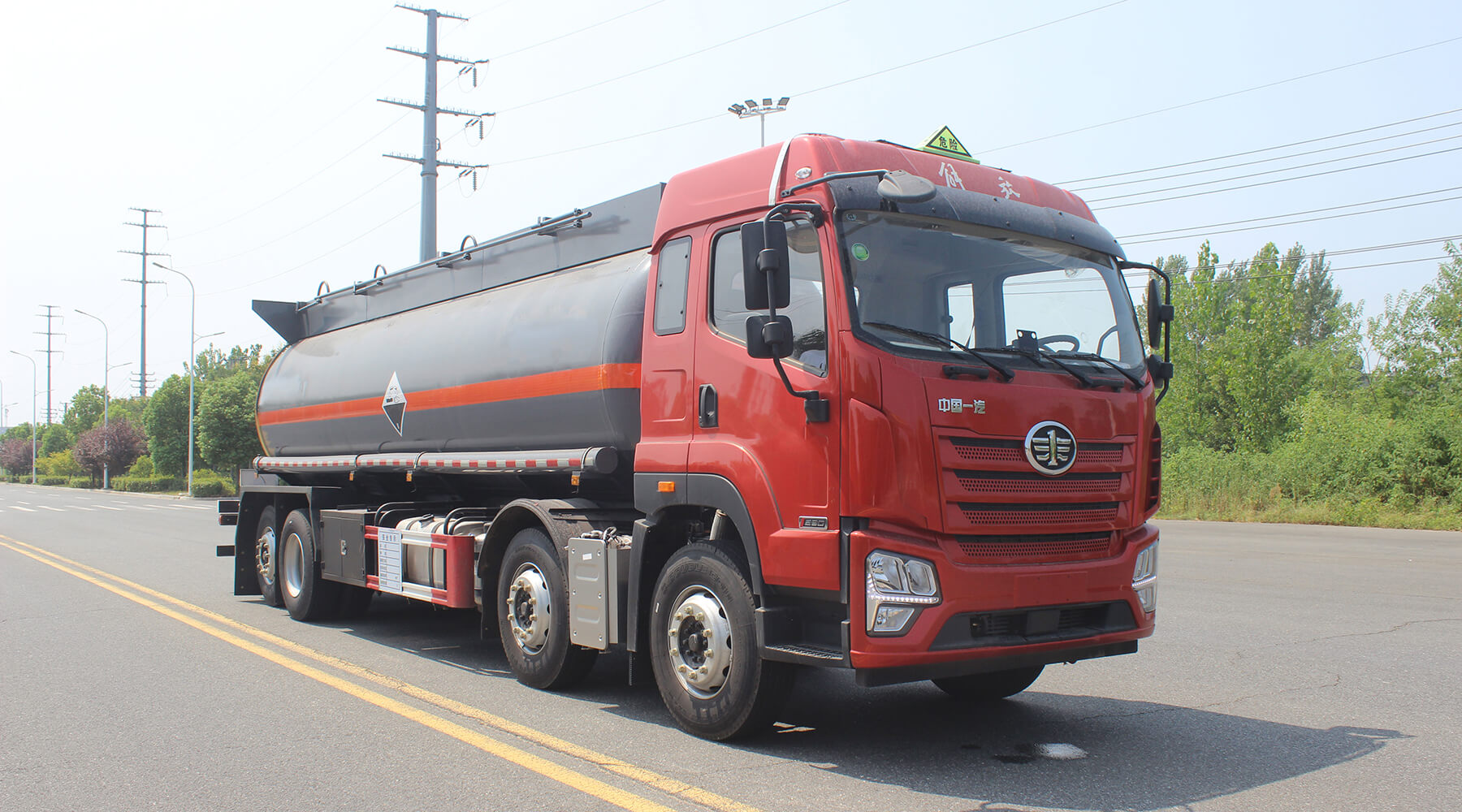 FAW Chemical Acid Liquid Trucks 19 CBM HCl Acid Tanker 12 Wheels - Keeyak Specialty Vehicle ...