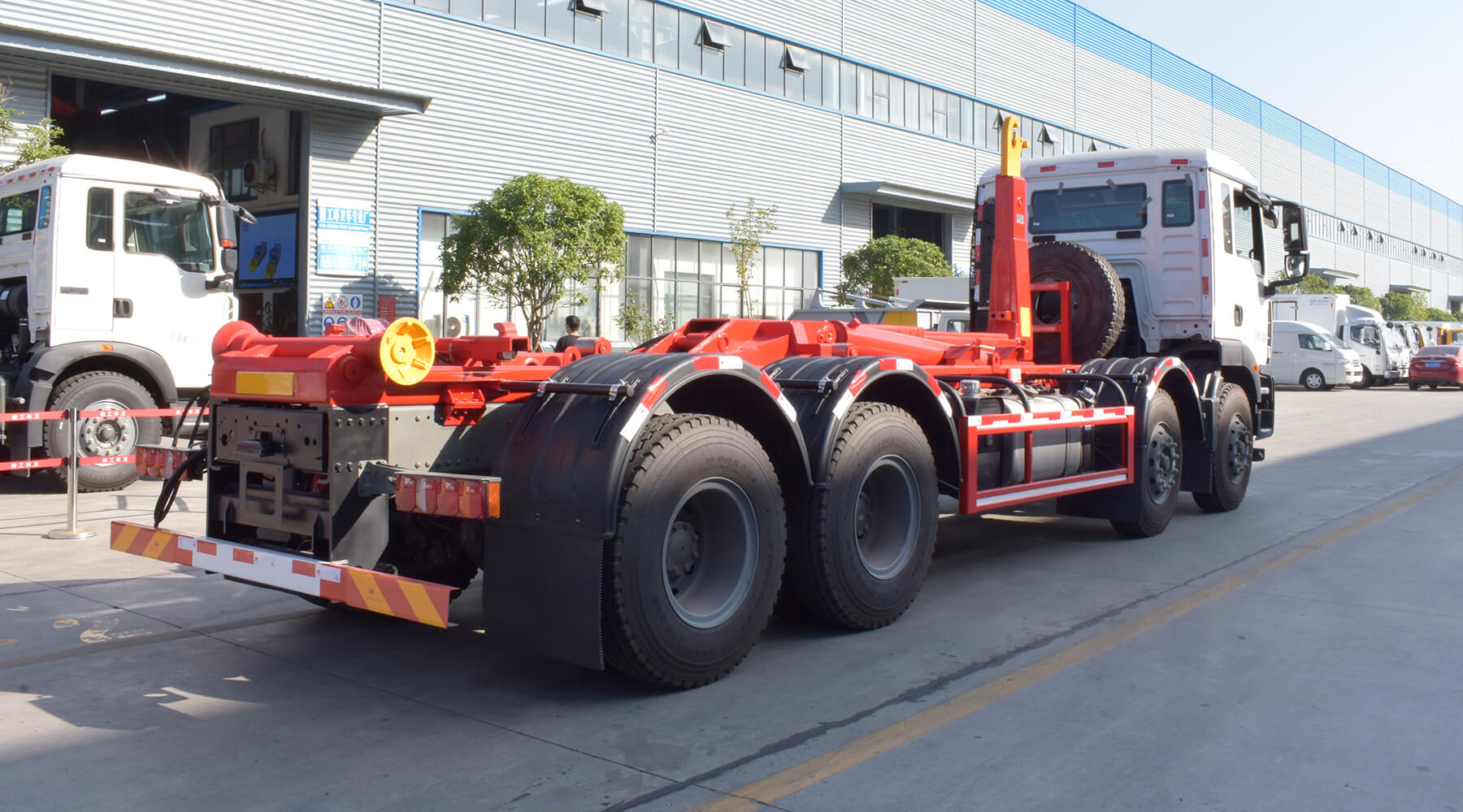 SITARK Hook Lift With Garbage Compactor Container 20-25CBM Pull Arm ...