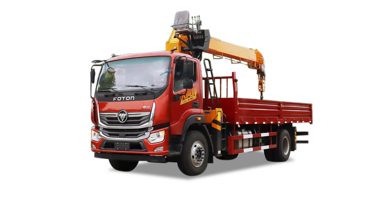 Foton 13.5M Arm Length 8 Tons Telescopic boom Truck Mounted Crane for Sales - Keeyak Specialty ...
